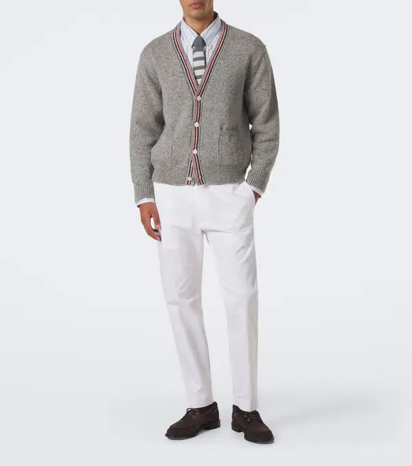 Thom Browne Hector Intarsia Wool And Mohair Cardigan