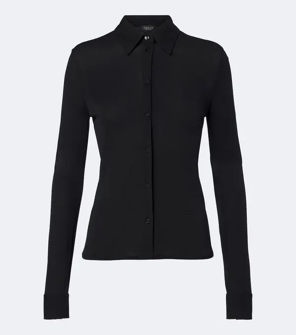 Gucci Crêpe Jersey Shirt - Black