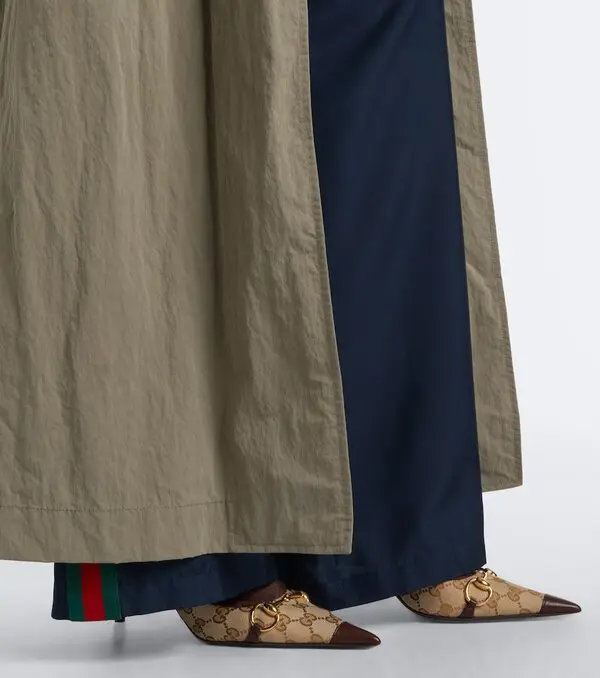 Gucci Donna Gg Canvas Slingback Pumps