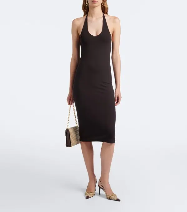 Gucci Horsebit Crêpe Jersey Midi Dress