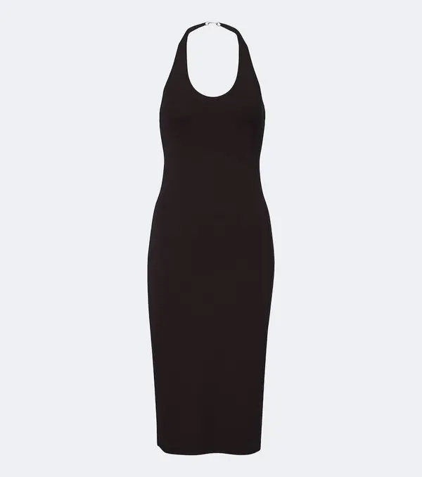 Gucci Horsebit Crêpe Jersey Midi Dress - Brown