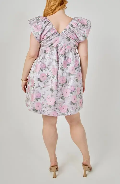 Endless Rose Bow Jacquard Minidress