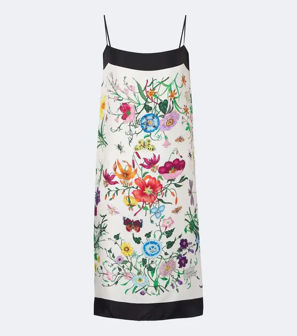 Gucci Flora Silk Twill Mini Dress - Multicoloured