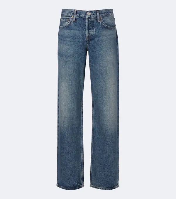 AGOLDE Low Rise Loose Wide-leg Jeans - Blue