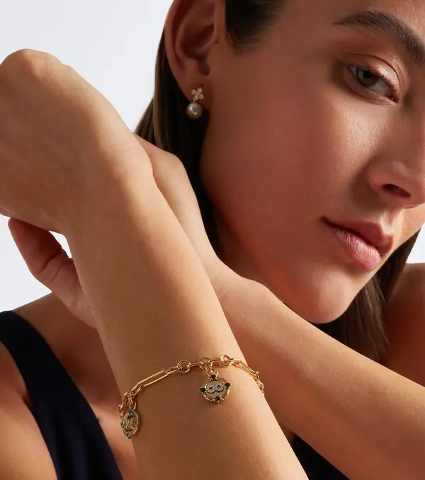 FOUNDRAE Infinite Gratitude, Reverie, And Blossoms 18kt Bracelet With Gemstones