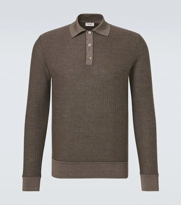 Agnona Wool And Silk Polo Sweater