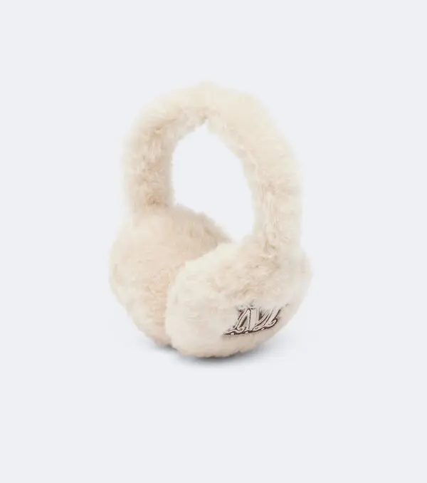Max Mara Alpaca, Wool, And Silk Teddy Earmuffs - Beige
