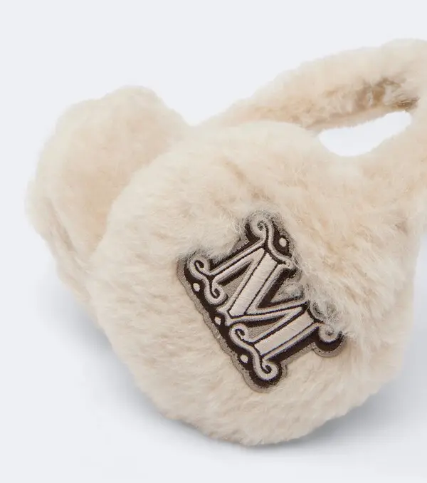 Max Mara Alpaca, Wool, And Silk Earmuffs - Beige