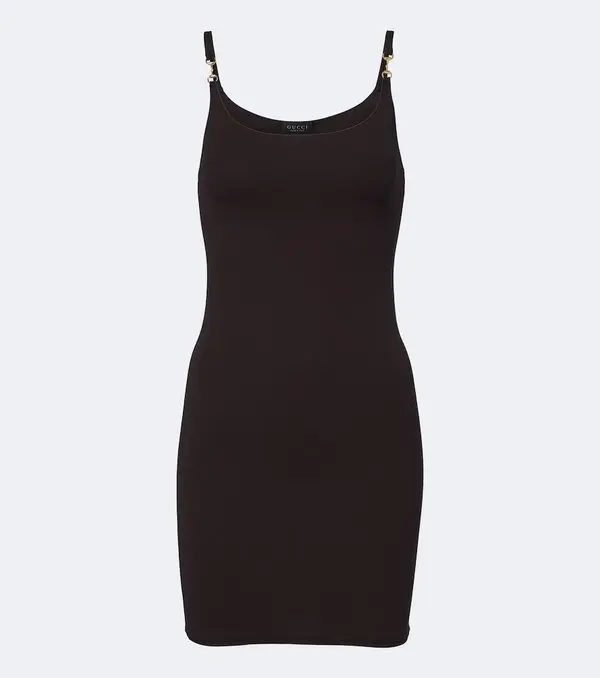 Gucci Horsebit Crêpe Jersey Minidress