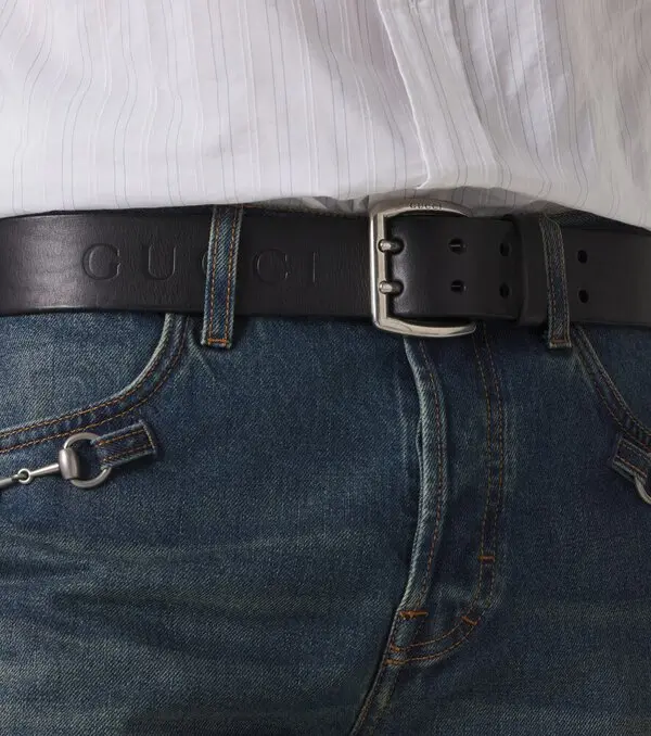 Gucci Logo Leather Belt