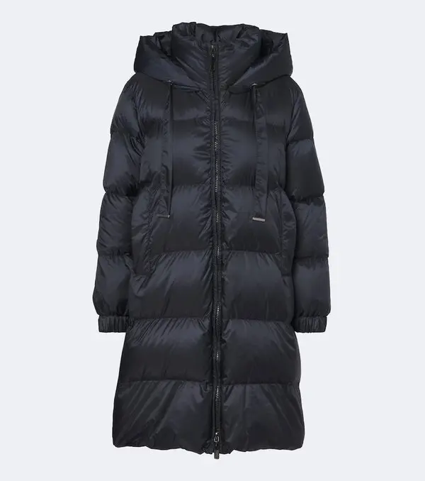 Max Mara The Cube Hooded Quilted Down Coat - Blue