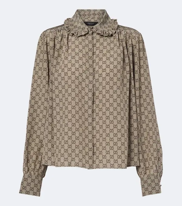 Gucci Gg Silk Crêpe De Chine Blouse