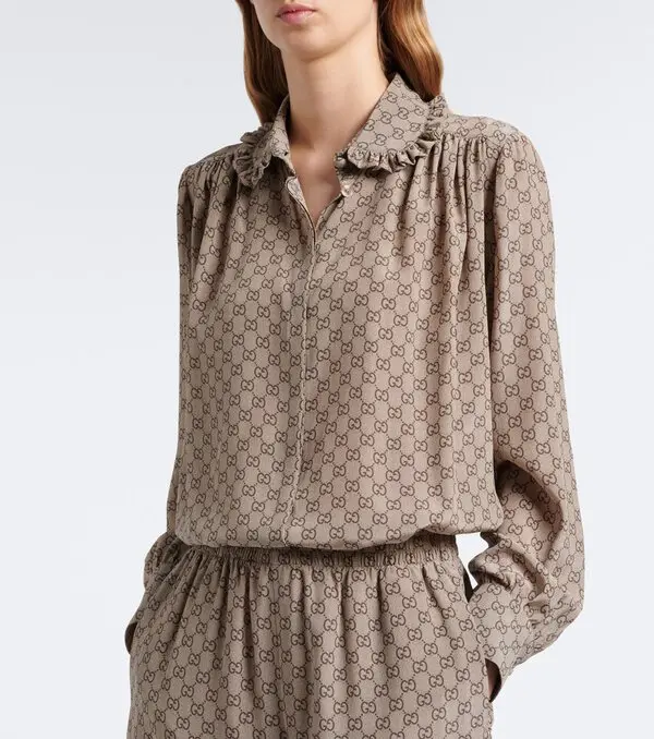 Gucci Gg Silk Crêpe De Chine Blouse
