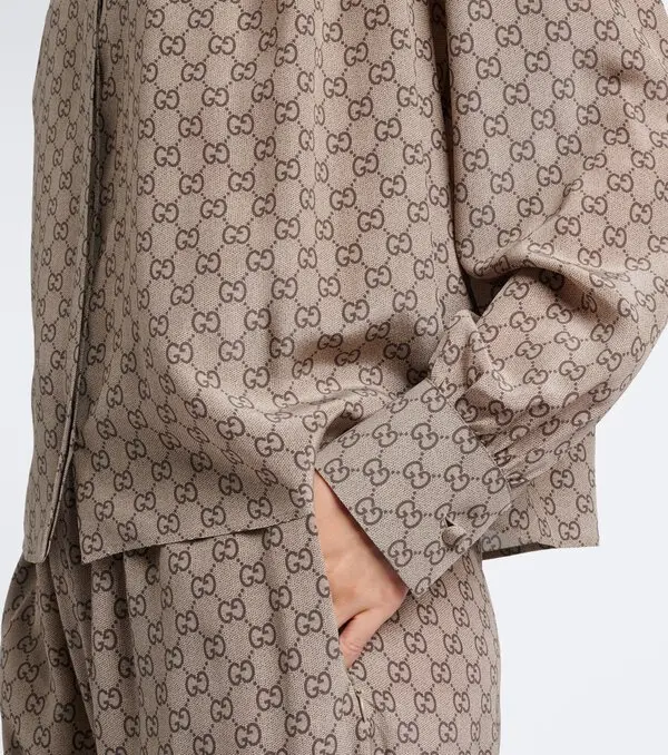 Gucci Gg Silk Crêpe De Chine Blouse