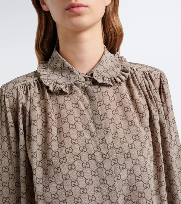 Gucci Gg Silk Crêpe De Chine Blouse
