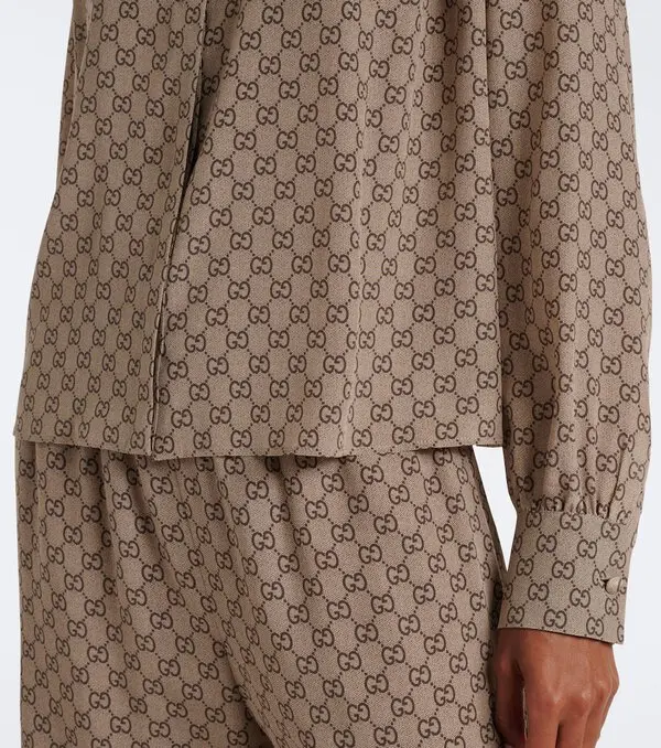 Gucci Gg Silk Crêpe De Chine Blouse