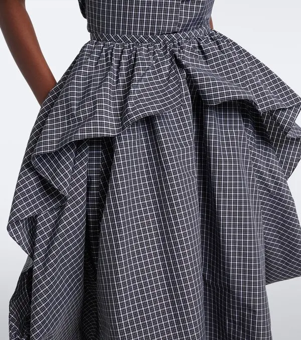 Loewe Asymmetric Cotton-blend Midi Skirt