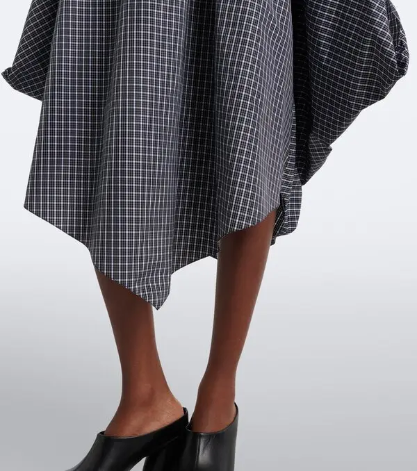 Loewe Asymmetric Cotton-blend Midi Skirt