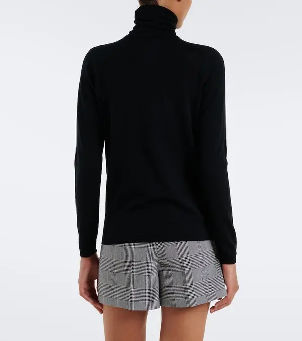 Max Mara Virgin Wool Turtleneck Sweater - Black
