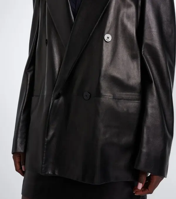 Gucci Double-breasted Leather Jacket