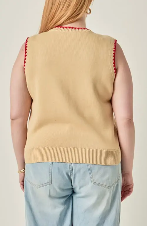 English Factory Strawberry Embroidered Knit Vest