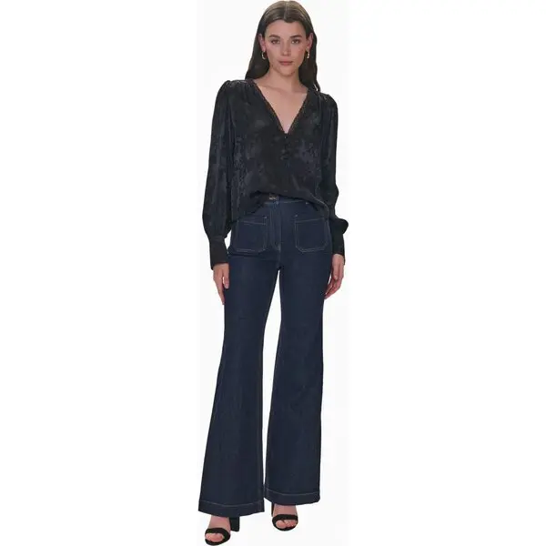 Rebecca Taylor Audrey Jacquard Blouse - Noir
