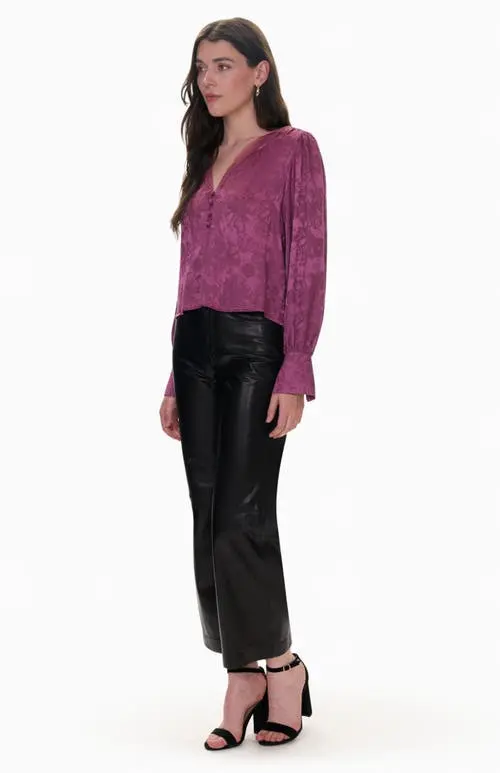 Rebecca Taylor Audrey Jacquard Blouse - Plum