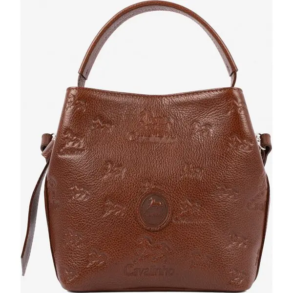 CAVALINHO Cavalo Lusitano 591 Embossed Leather Bucket Bag - Camel Brown