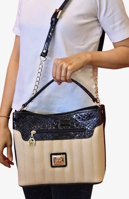 CAVALINHO Grace 470 Handbag - Navy/beige