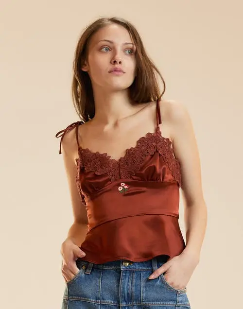 Cynthia Rowley Garbo Lace Slip Top