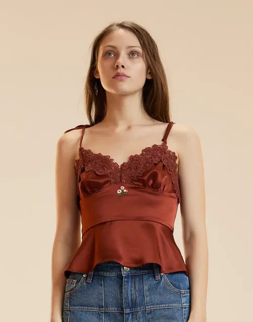 Cynthia Rowley Garbo Lace Slip Top