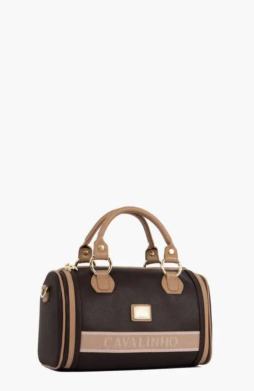 CAVALINHO 607" Handbag With Barrel Silhouette - Brown/beige