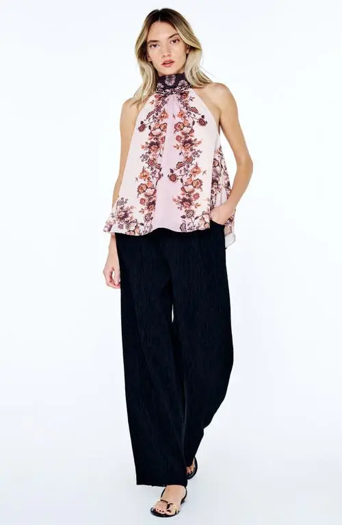 CIEBON Floral Print Halter Neck Top