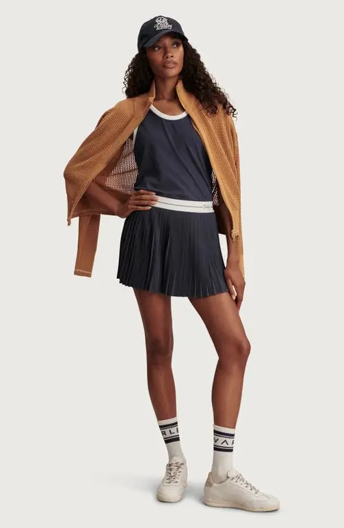 Varley Ina Full Zip Mesh Knit Cardigan