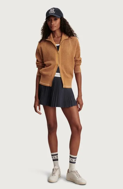 Varley Ina Full Zip Mesh Knit Cardigan