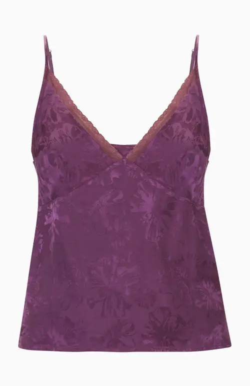 Rebecca Taylor Amber Jacquard Cami - Plum