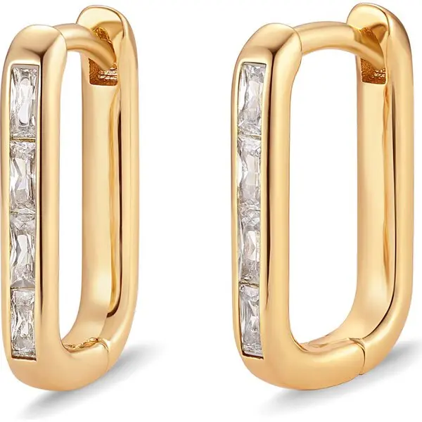 BROOK & YORK Billie Birthstone Cubic Zirconia Hoop Earrings - Gold/apr
