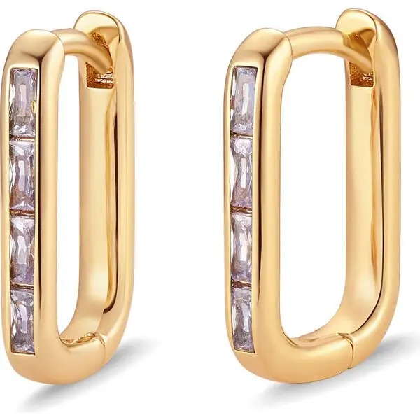 BROOK & YORK Billie Birthstone Cubic Zirconia Hoop Earrings - Gold/june