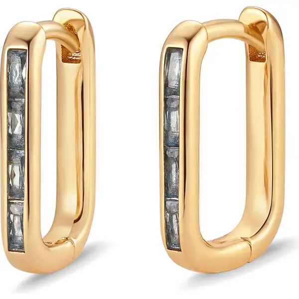 BROOK & YORK Billie Birthstone Cubic Zirconia Hoop Earrings - Gold/mar