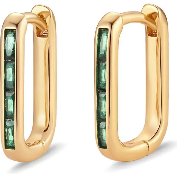 BROOK & YORK Billie Birthstone Cubic Zirconia Hoop Earrings - Gold/may