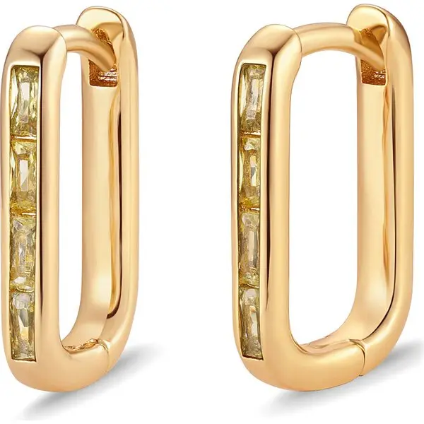 BROOK & YORK Billie Birthstone Cubic Zirconia Hoop Earrings - Gold/nov