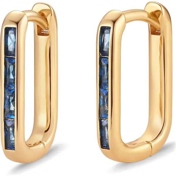 BROOK & YORK Billie Birthstone Cubic Zirconia Hoop Earrings - Gold/sept