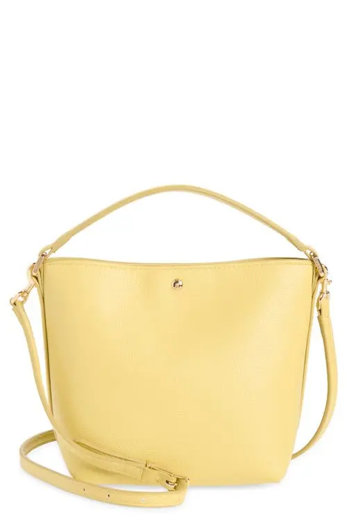 Mango Faux Leather Bucket Bag - Vanilla