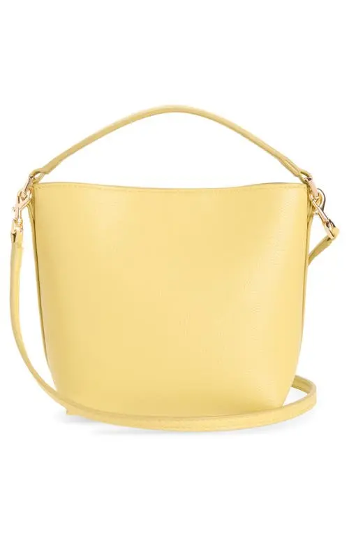 Mango Faux Leather Bucket Bag - Vanilla