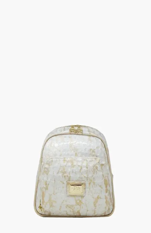 CAVALINHO Gallop 525 Patent Leather Backpack - Beige/white