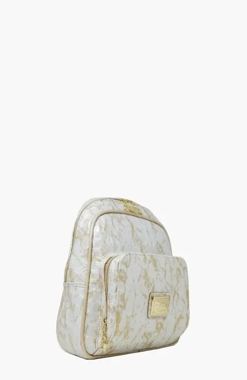 CAVALINHO Gallop 525 Patent Leather Backpack - Beige/white