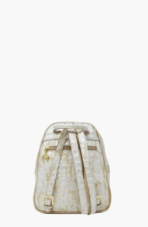 CAVALINHO Gallop 525 Patent Leather Backpack - Beige/white