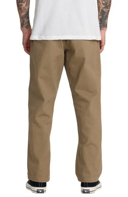 Rvca Americana 2 Flat Front Cotton Twill Chinos - Coyote