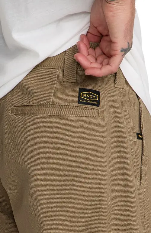 Rvca Americana 2 Flat Front Cotton Twill Chinos - Coyote