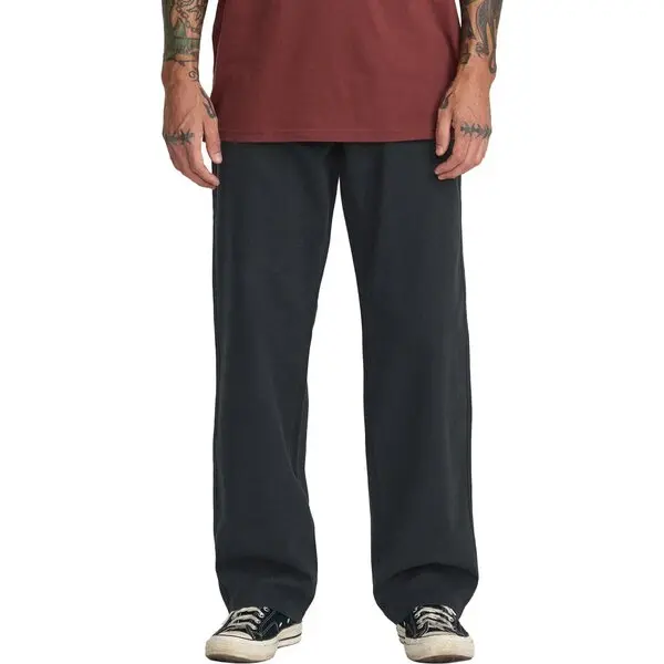 Rvca Americana 2 Flat Front Cotton Twill Chinos - Rvca Black